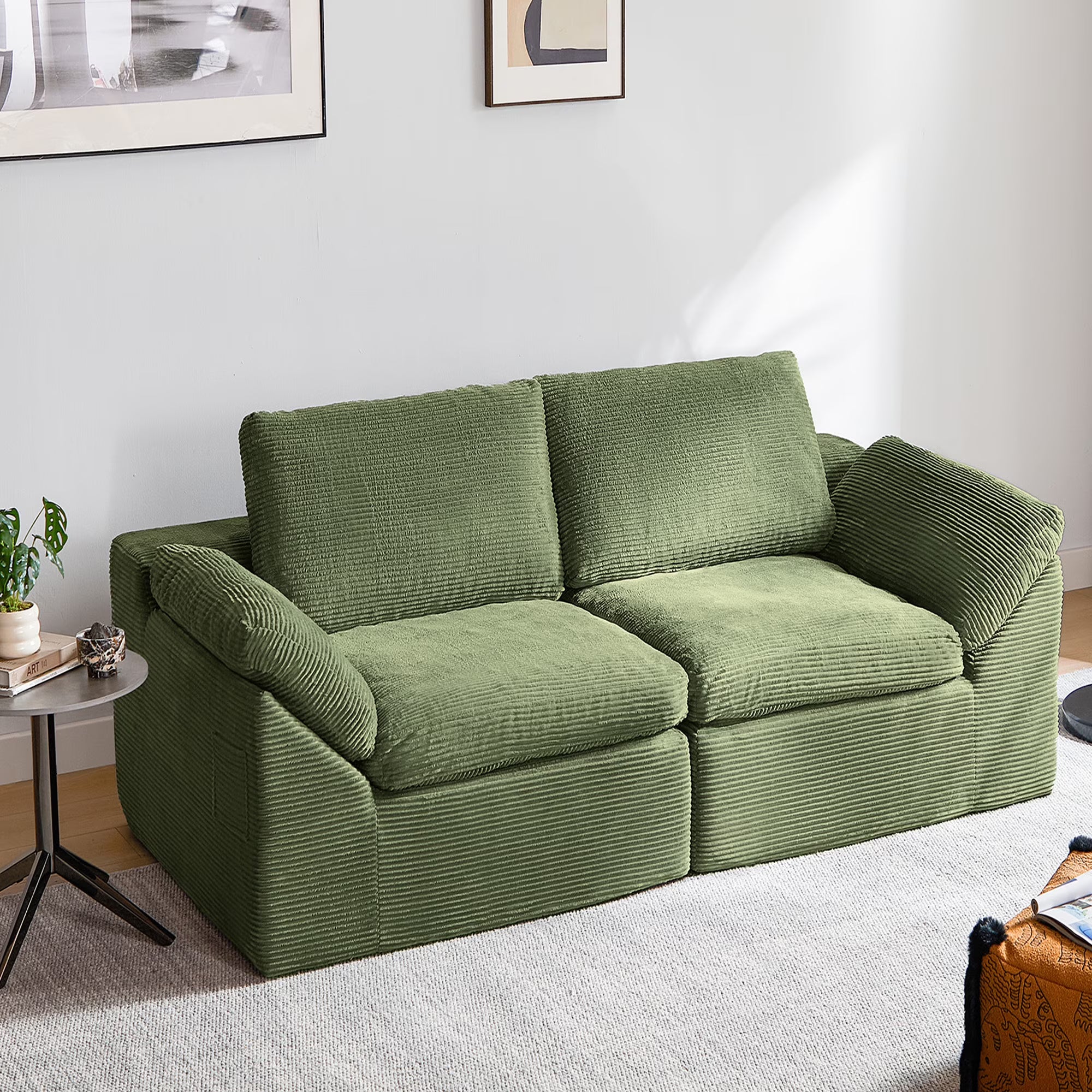 LINSY HOME Oversized 109" Boneless Sectional Couches for Living Room ...